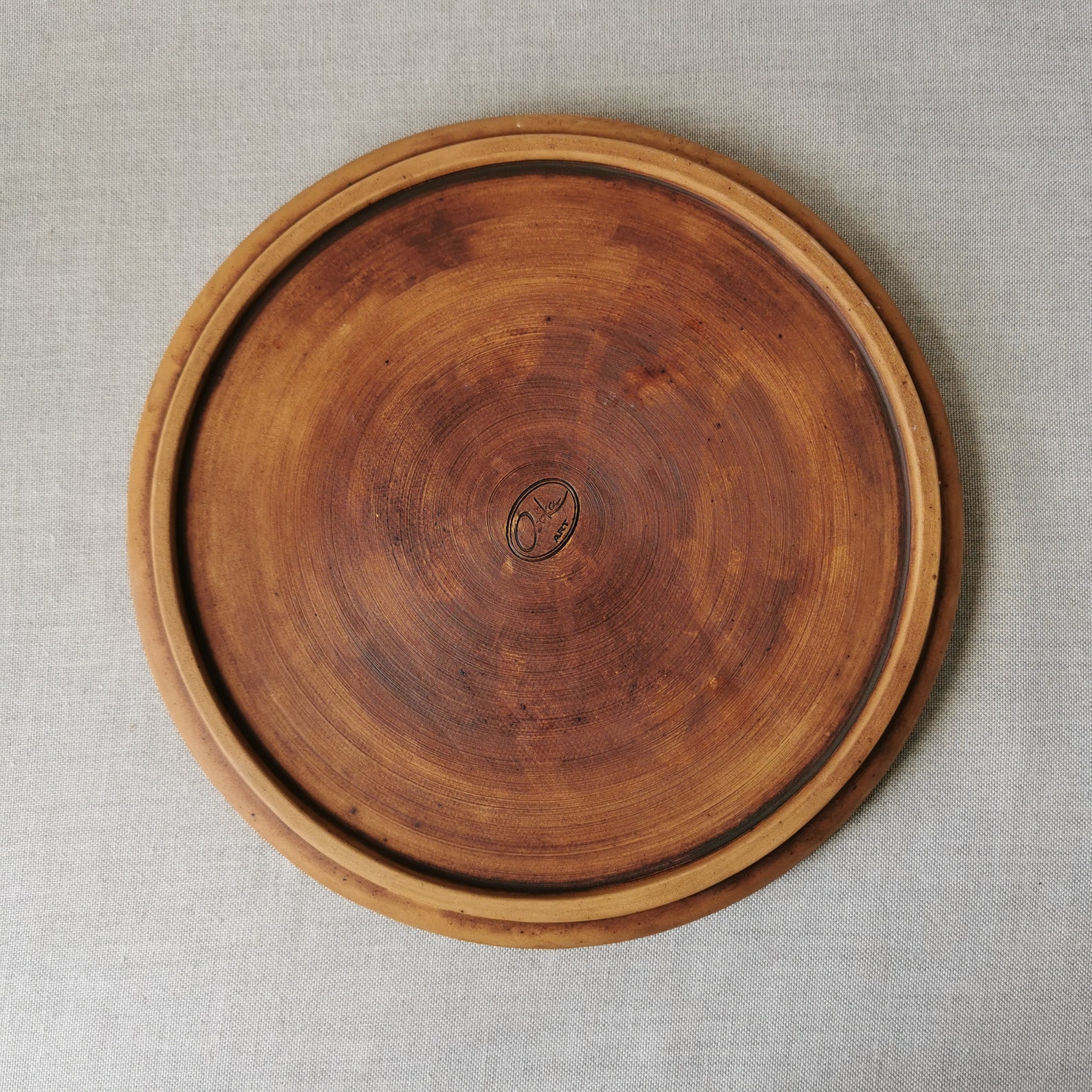 The Large Ceramic Dish With Hand Painting Hen or Rooster by - Etsy