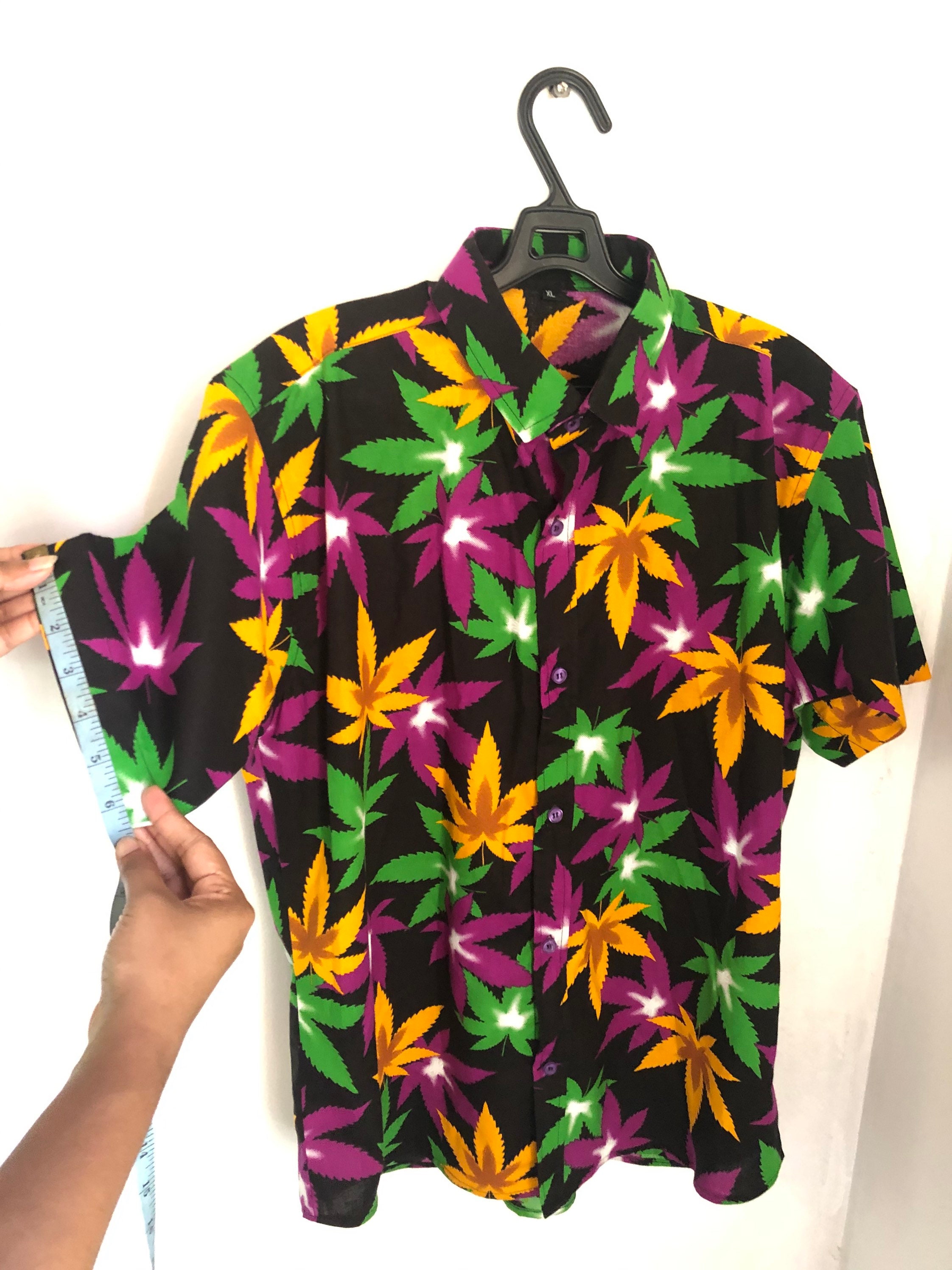 Weed Leaf Printed T Shirt Cannabis Leaf Swag Dope Mens | Etsy