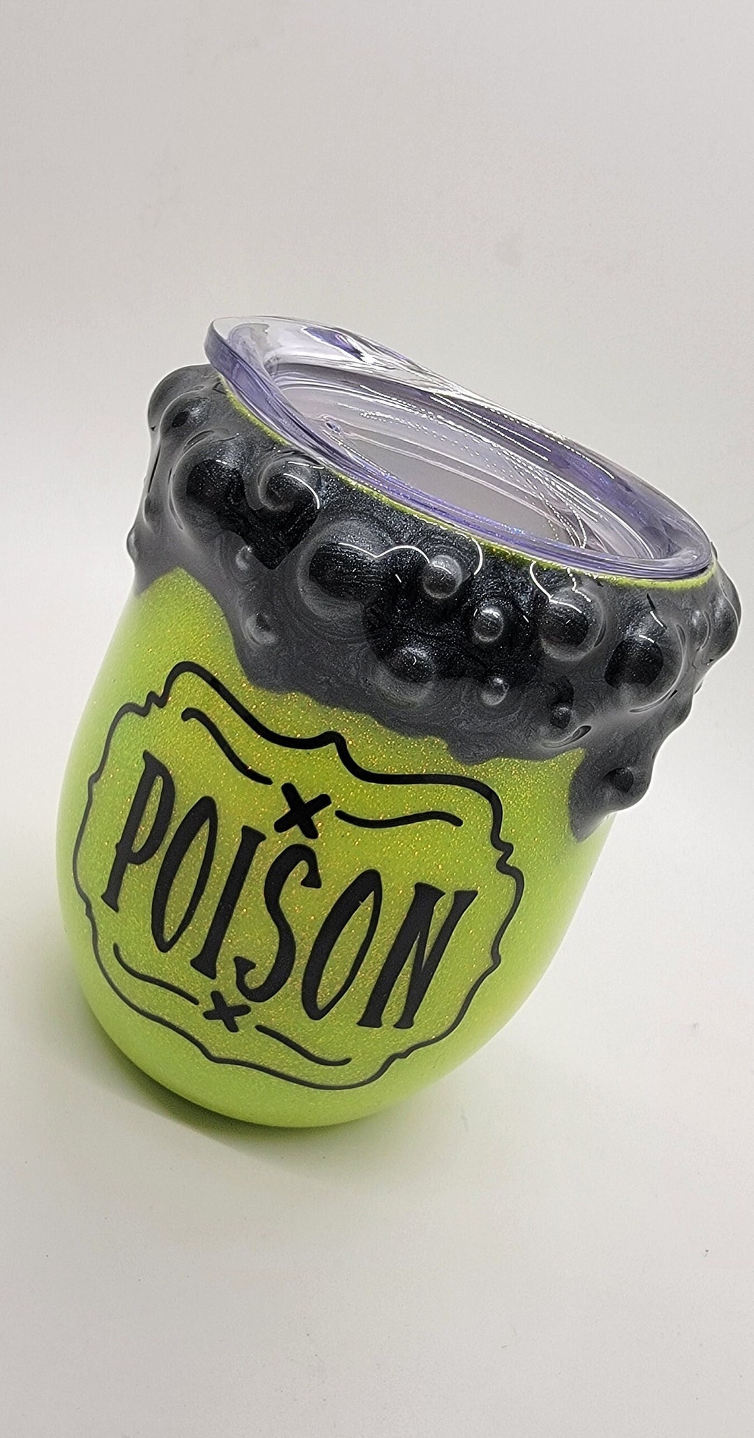 Poison Wine Tumbler Skull and Crossbones Bubble Drip - Etsy