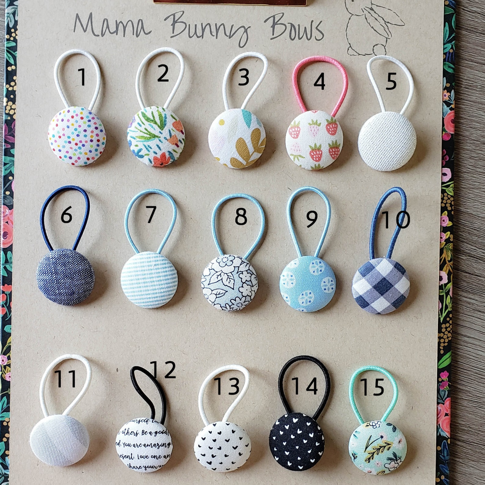 Ponytail Bobbles Choose Your Pattern, Ponytail Holders, Pigtail Clips ...