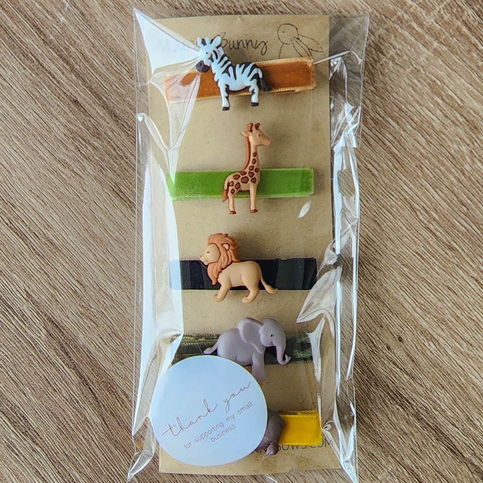Safari Zoo Animal Hair Clips, Velvet Barrettes, Baby Girl, Toddler Boy ...