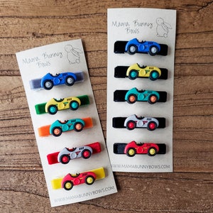 Racecars Cars Velvet Hair Clips, for the Boys Bar Hair Clips, Baby ...