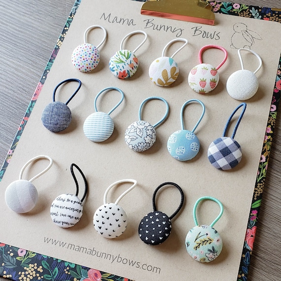 Ponytail Bobbles Choose Your Pattern Ponytail Holders - Etsy