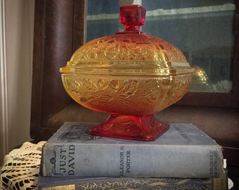 Red Candy Dish - Etsy