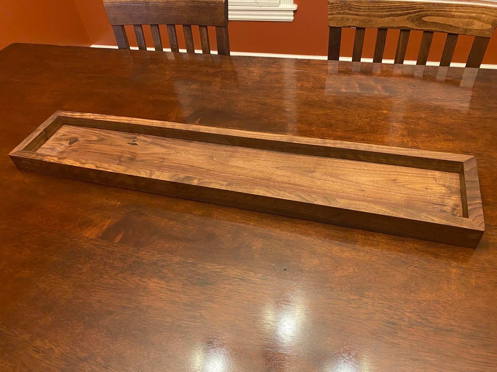 Solid Walnut Centerpiece Tray - Hardwood Table Tray - Etsy
