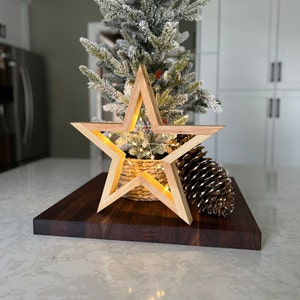 Lighted Rustic Handmade Ash Christmas Star Decor - Etsy