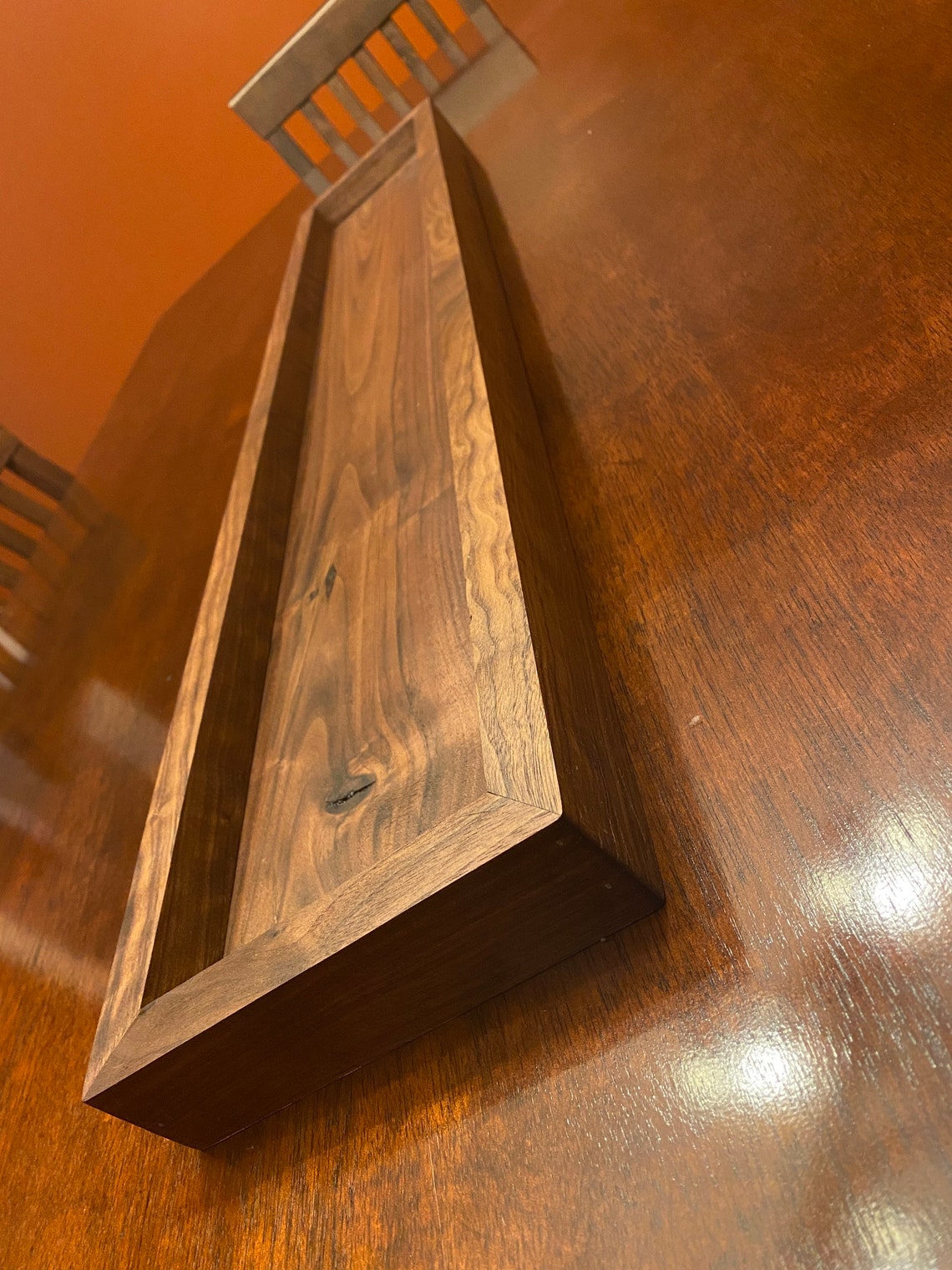 Solid Walnut Centerpiece Tray Hardwood Table Tray | Etsy