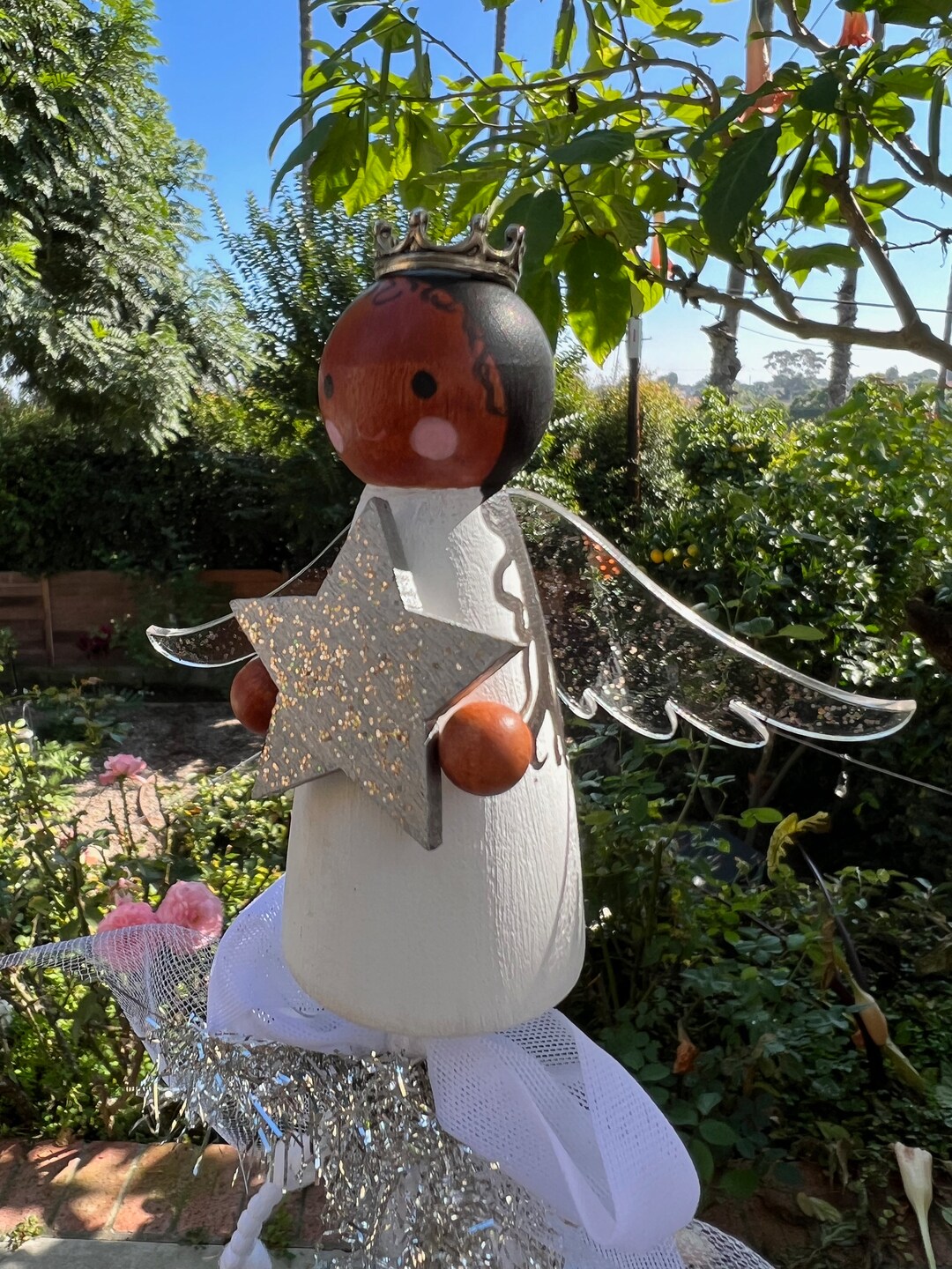 Peg Dolls, Angels, Wand Flag, Peg Doll Christmas, Christmas Decor ...