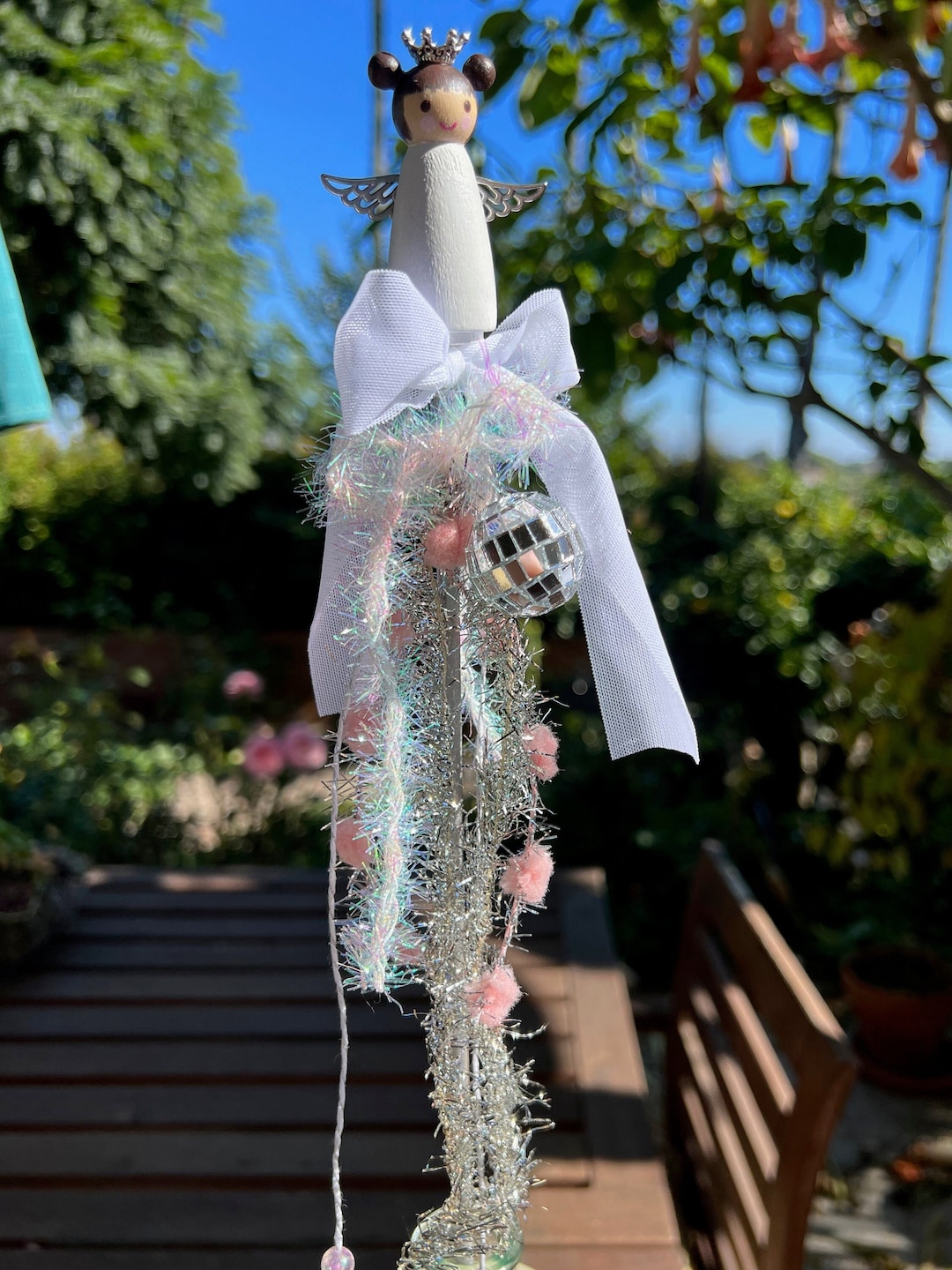 Peg Dolls, Angels, Wand Flag, Peg Doll Christmas, Christmas Decor ...