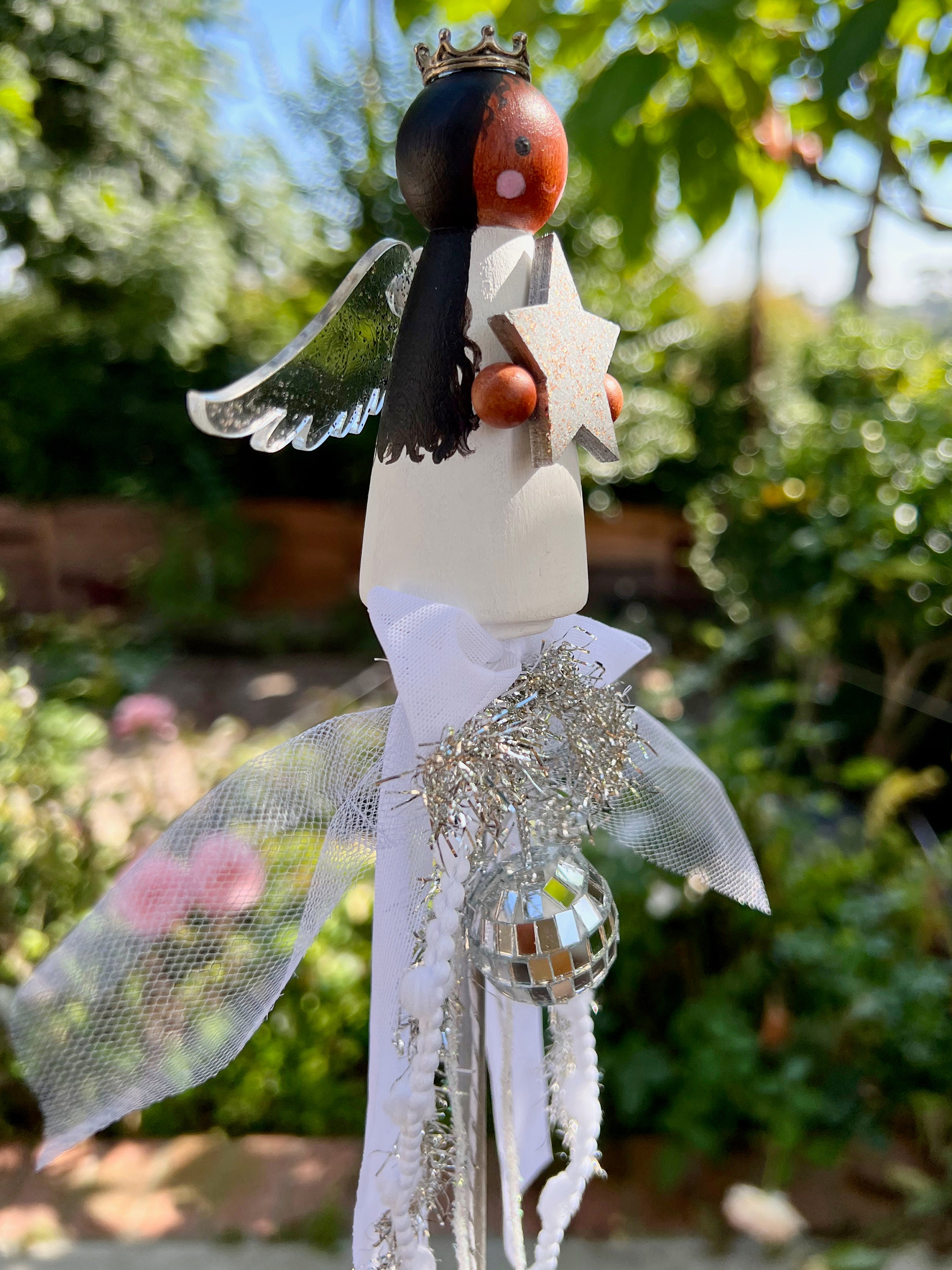 Peg Dolls, Angels, Wand Flag, Peg Doll Christmas, Christmas Decor ...