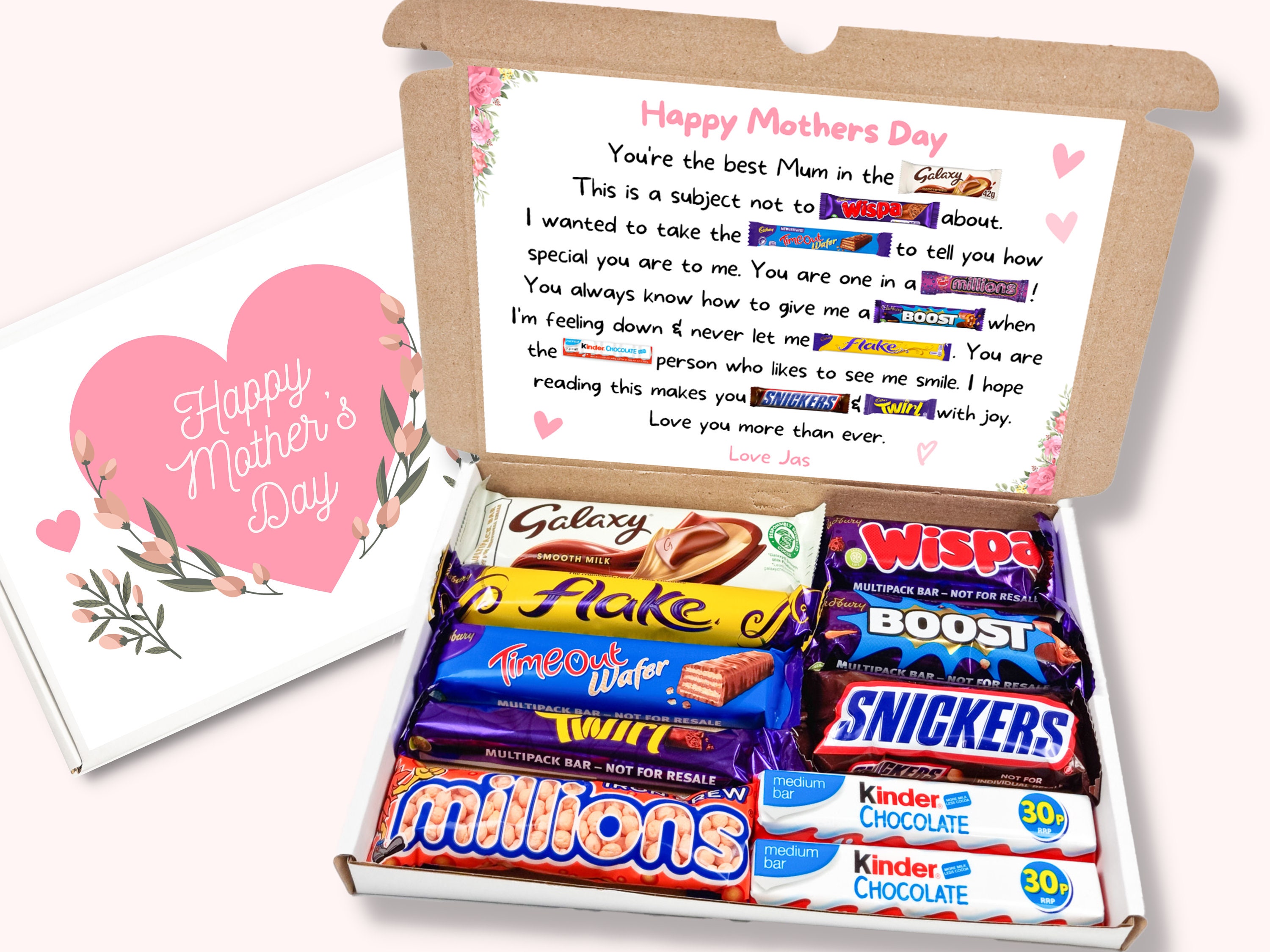 Personalised Mother's Day Chocolate Message Gift Box, Chocolate Poem ...