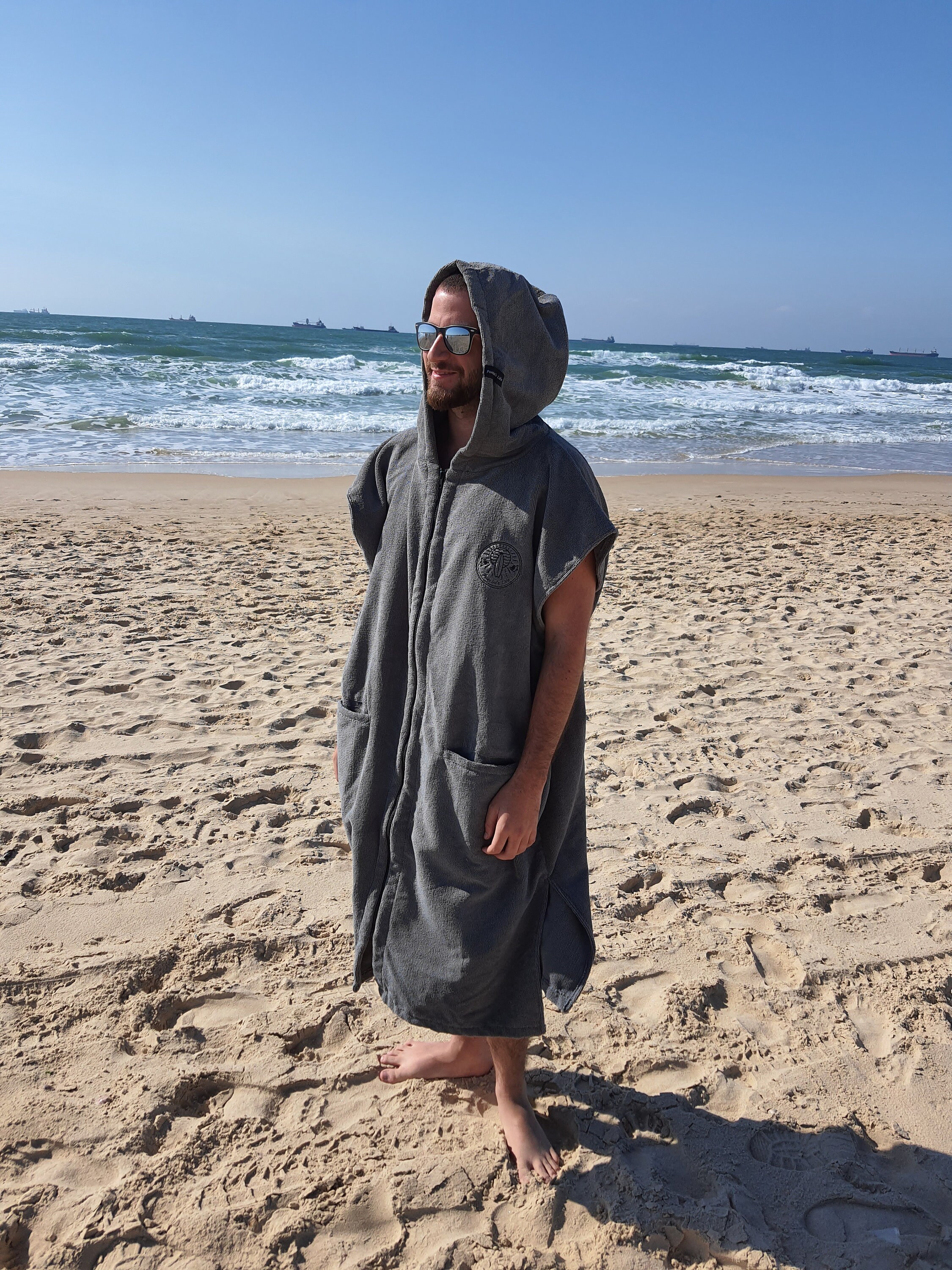 Surf ZIPPER PONCHO Hoody California 100% Microfiber - Etsy