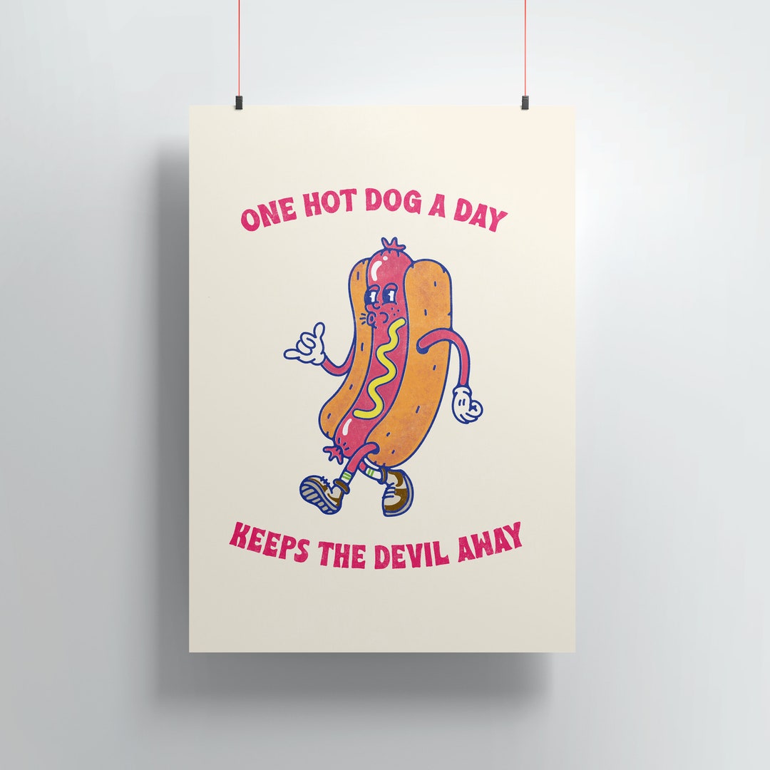 Print One Hot Dog a Day Limited Edition Signed and - Etsy