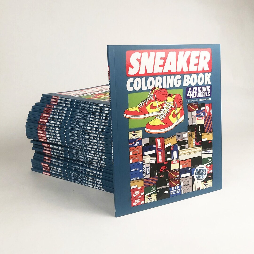 Sneaker Coloring Book: 46 Iconic Models, Marker-friendly Paper - Etsy