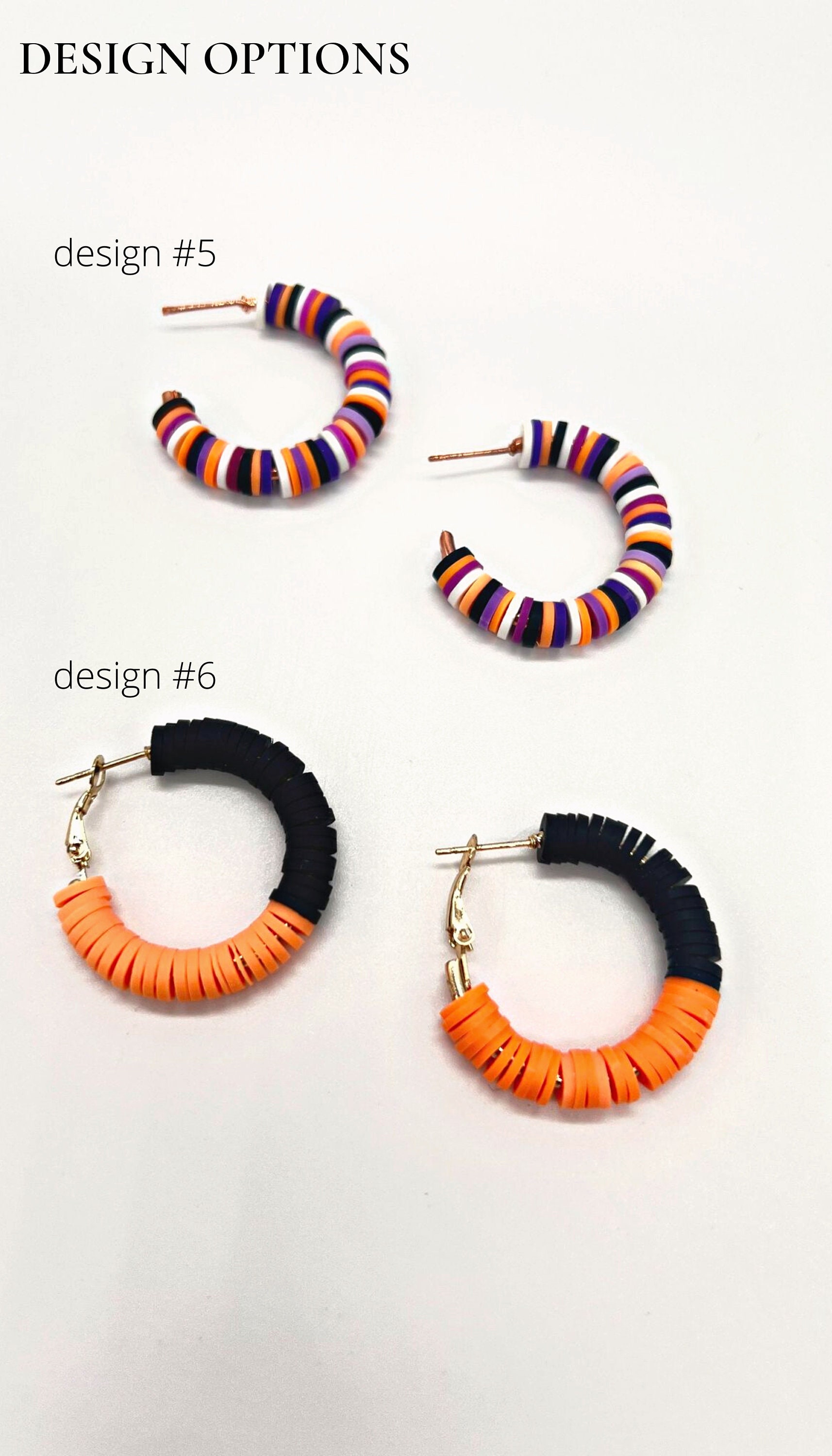 Halloween Heishi Hoop Earrings - Etsy