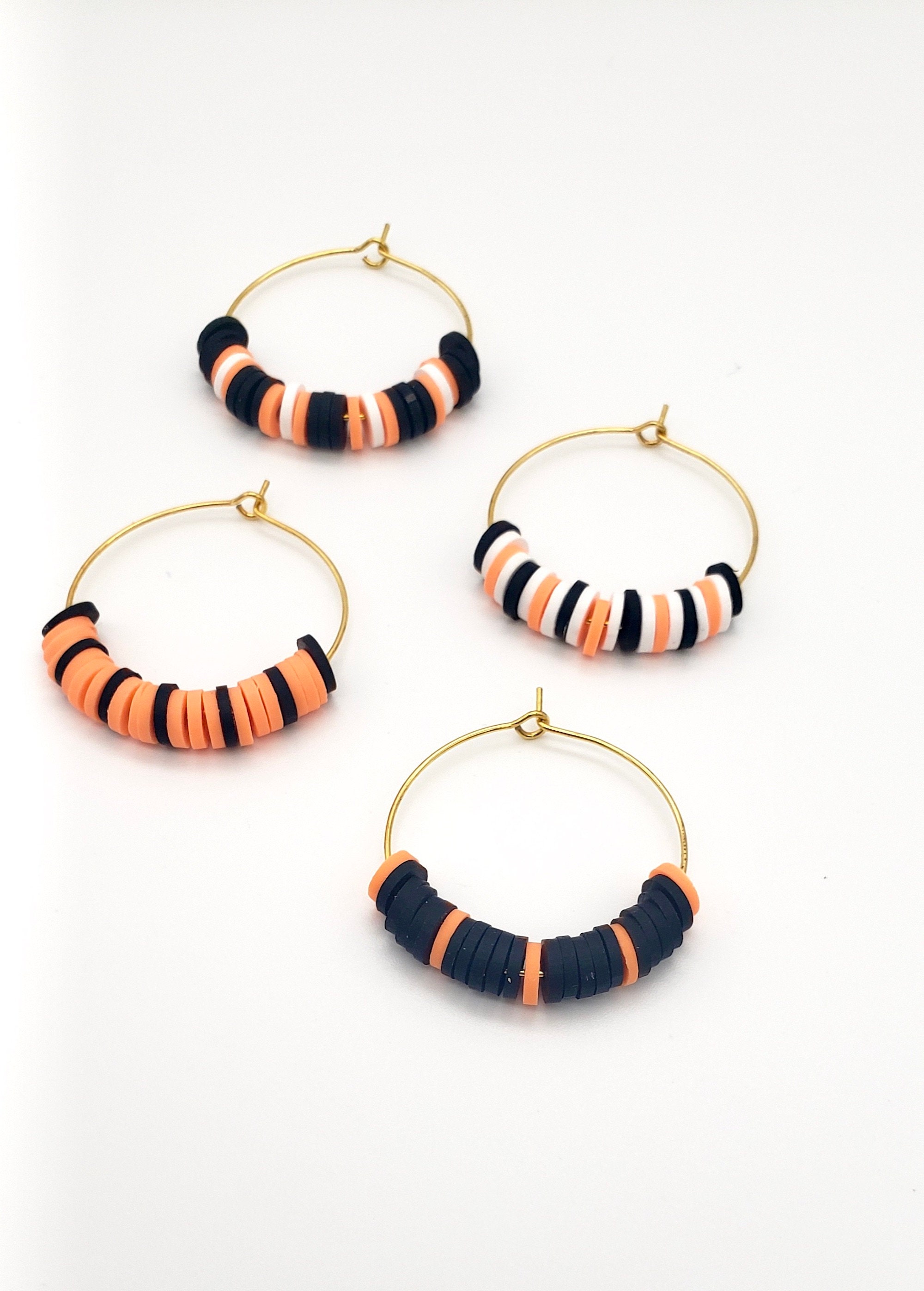 Halloween Heishi Hoop Earrings - Etsy