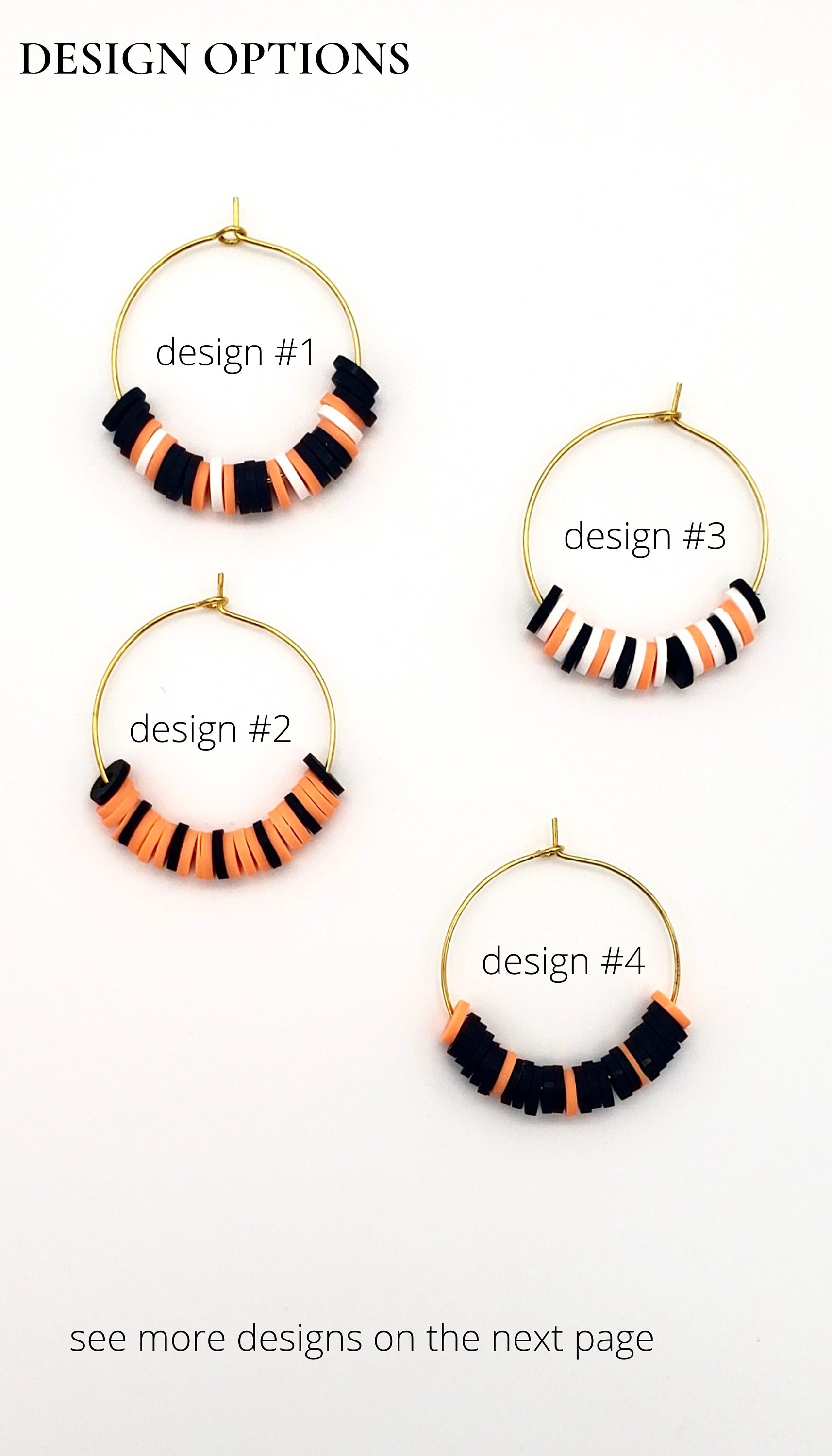 Halloween Heishi Hoop Earrings - Etsy