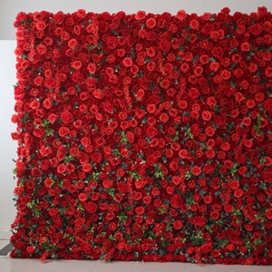 Red Flower Backdrop, Flower Backdrop for Photos, Flower Backdrop for ...
