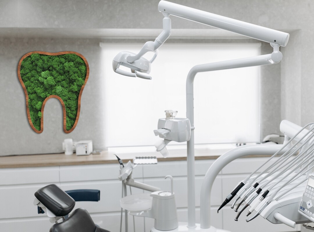 Tooth Wall Art Moss Dental Wall Decor Tooth Moss Art - Etsy Canada