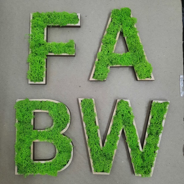 Moss Letters - Etsy