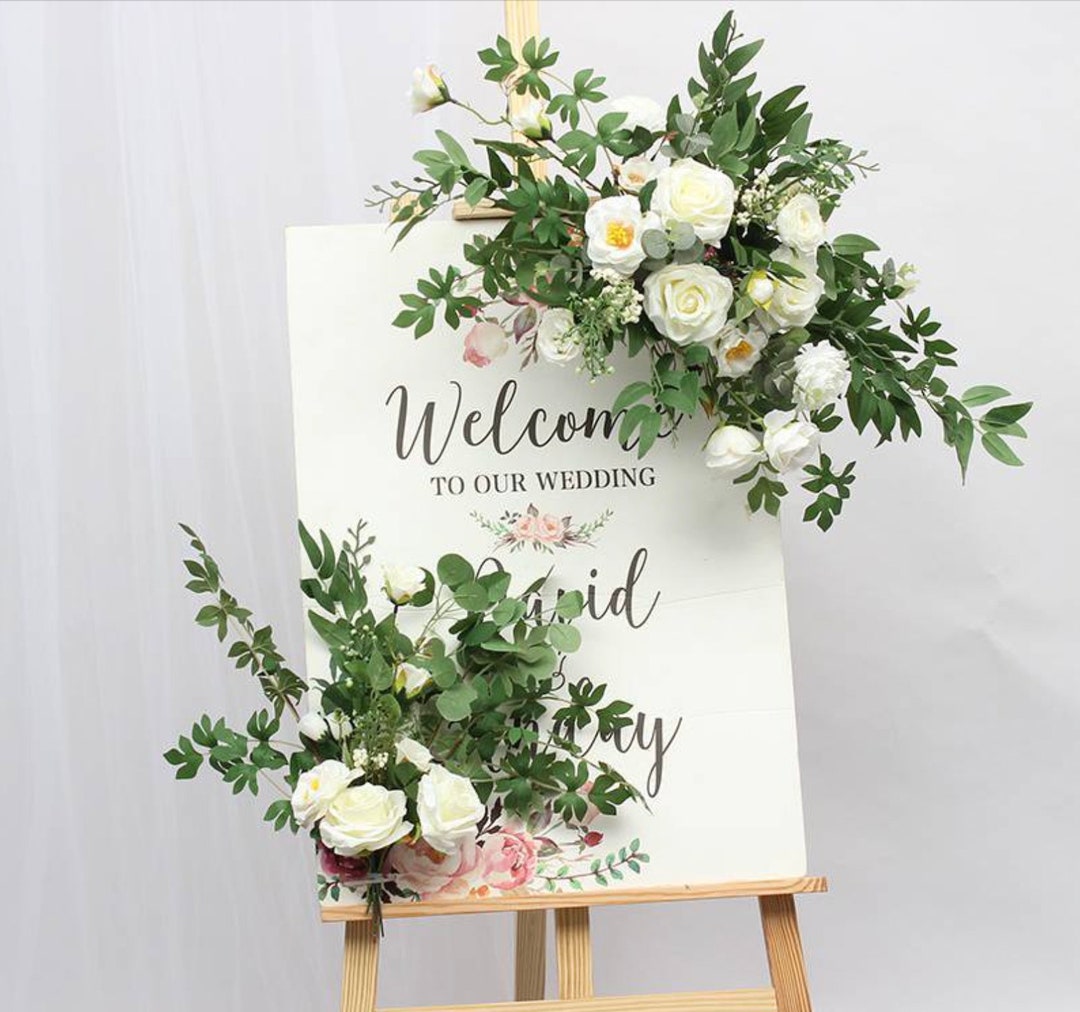Welcome Wedding Sign, Chair Flowers, Welcome Sign Wedding, Welcome Sign ...