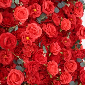 Red Flower Backdrop, Flower Backdrop for Photos, Flower Backdrop for ...
