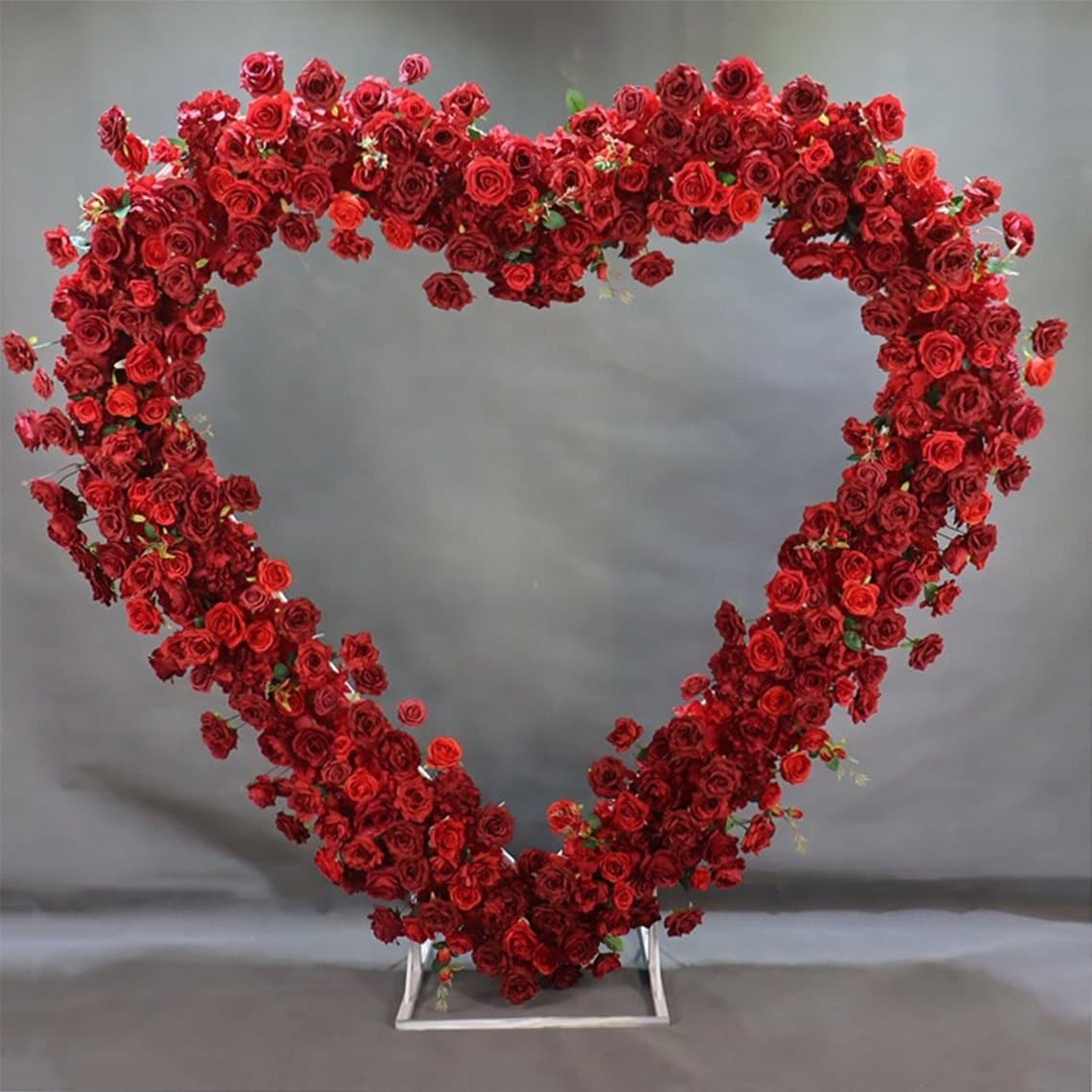 Heart Shaped Arch, Heart Shaped Flowers, Wedding Arch Frame, Wedding ...