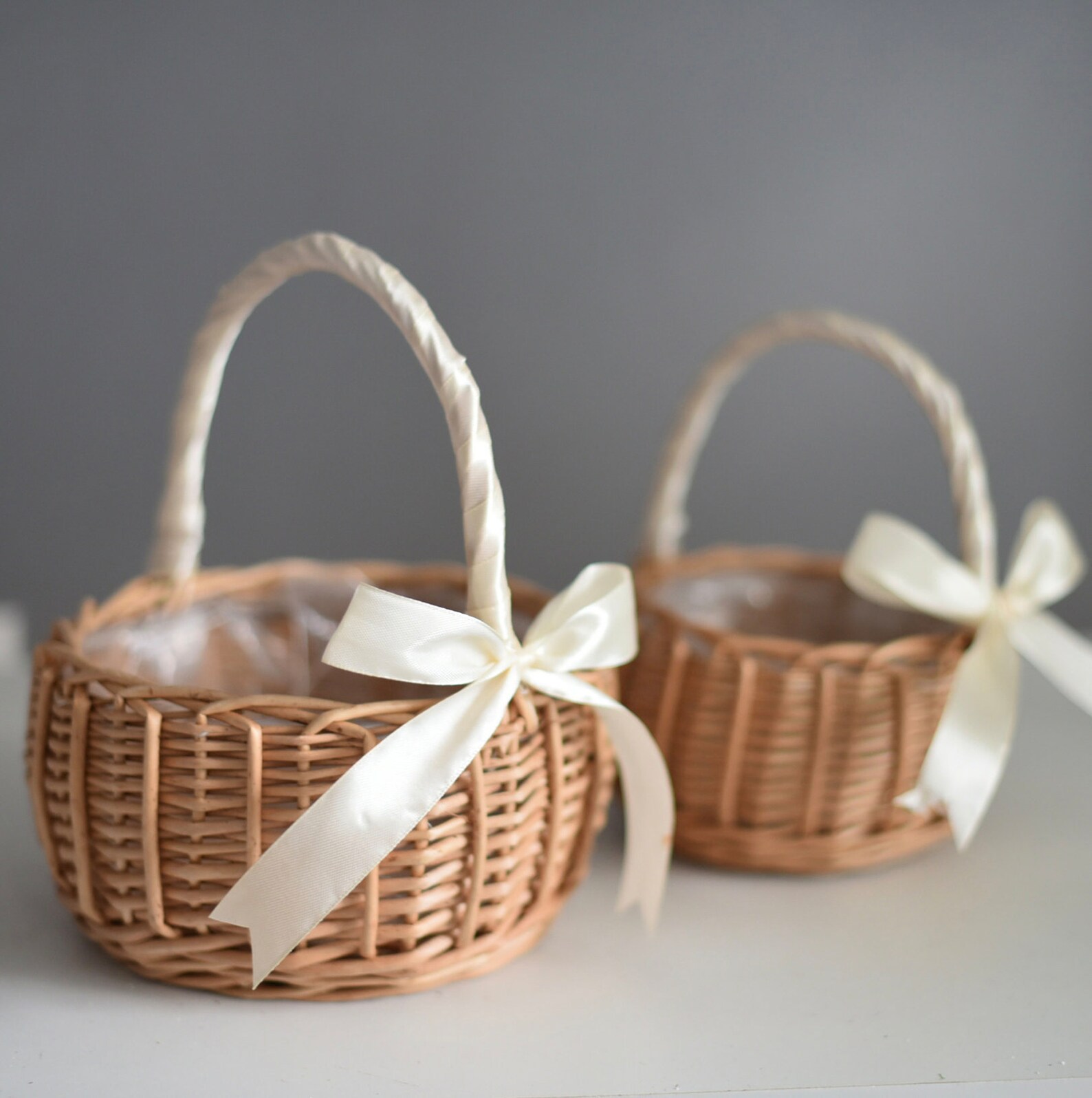 Flower Girl Baskets Simple, Bridesmaid Baskets, Baskets Flower, Bridal ...