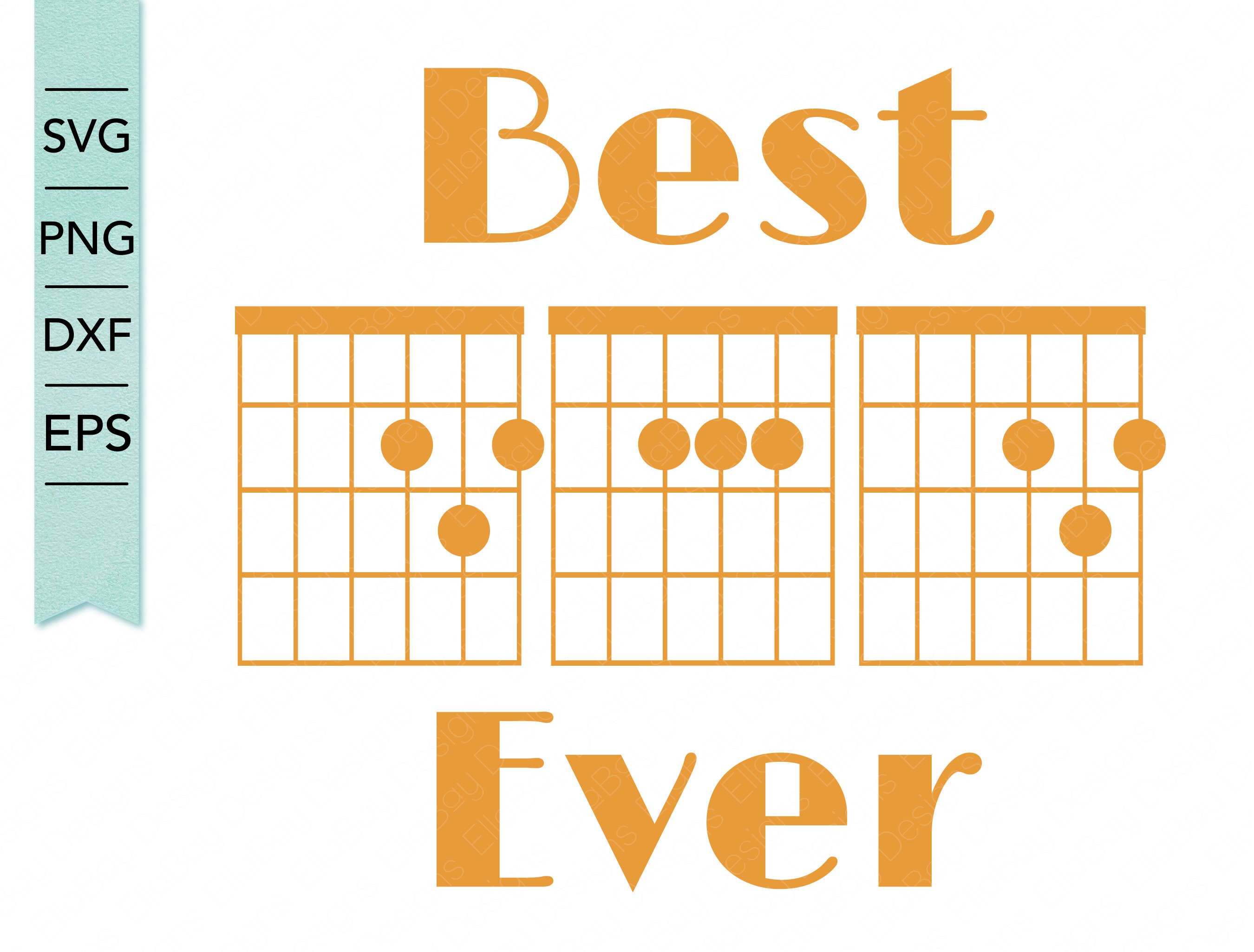 Best Dad Ever Guitar Chord SVG Father's Day Gift/svg - Etsy