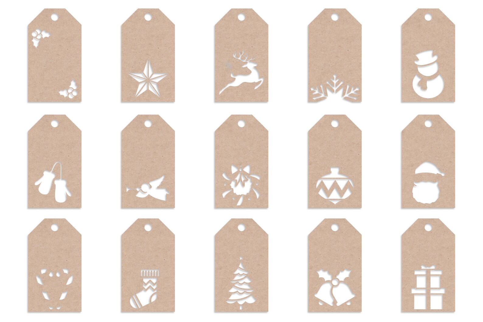Christmas Gift Tags SVG, Glowforge Stocking Tags, DIY Christmas Tags ...