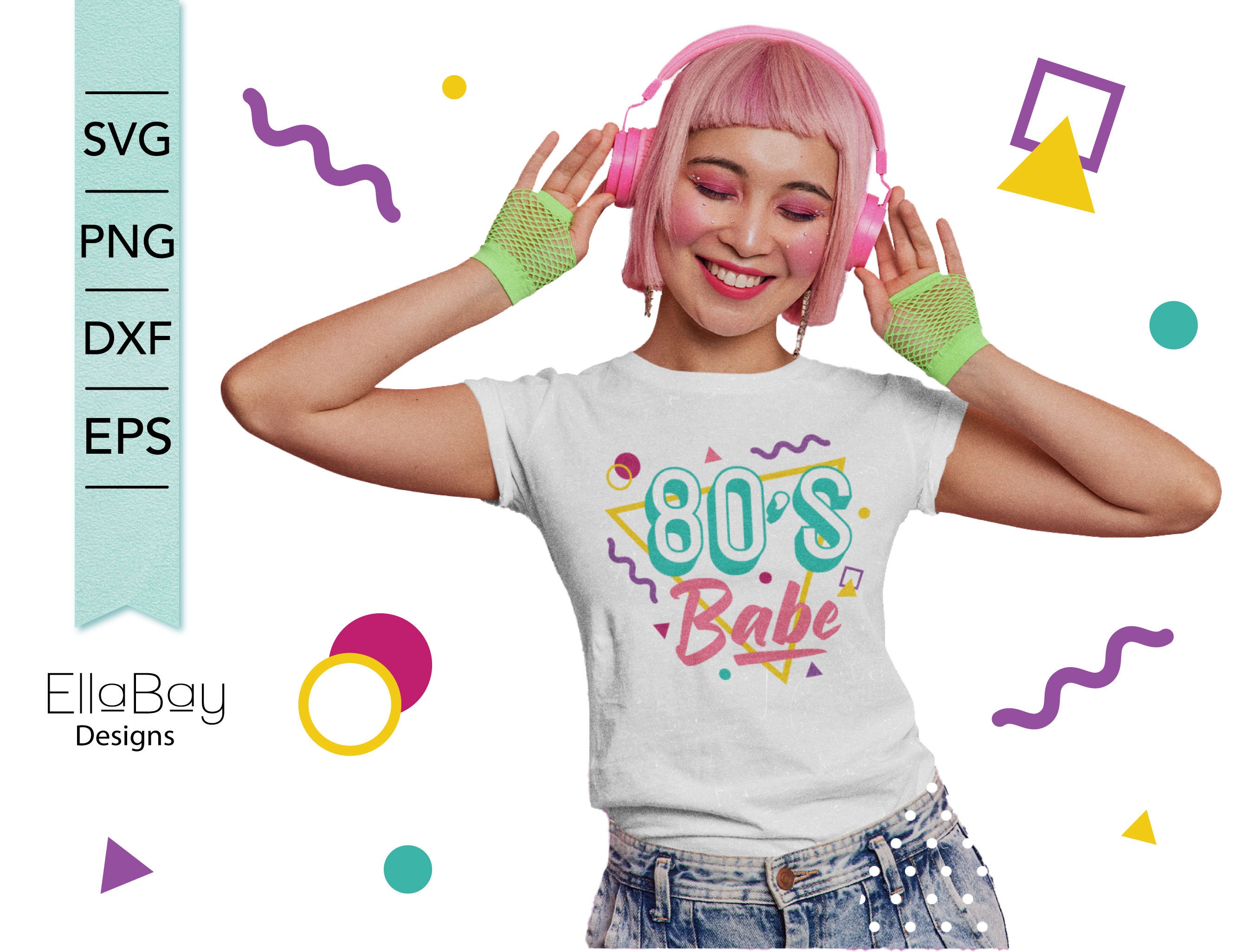 80's Babe SVG | 80's Vibe SVG | Retro Geometric Shapes SVG | I Love the ...