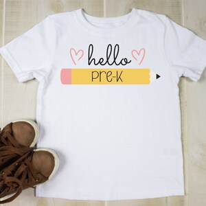 Hello Pre-k Pencil Back to School SVG First Day of School - Etsy