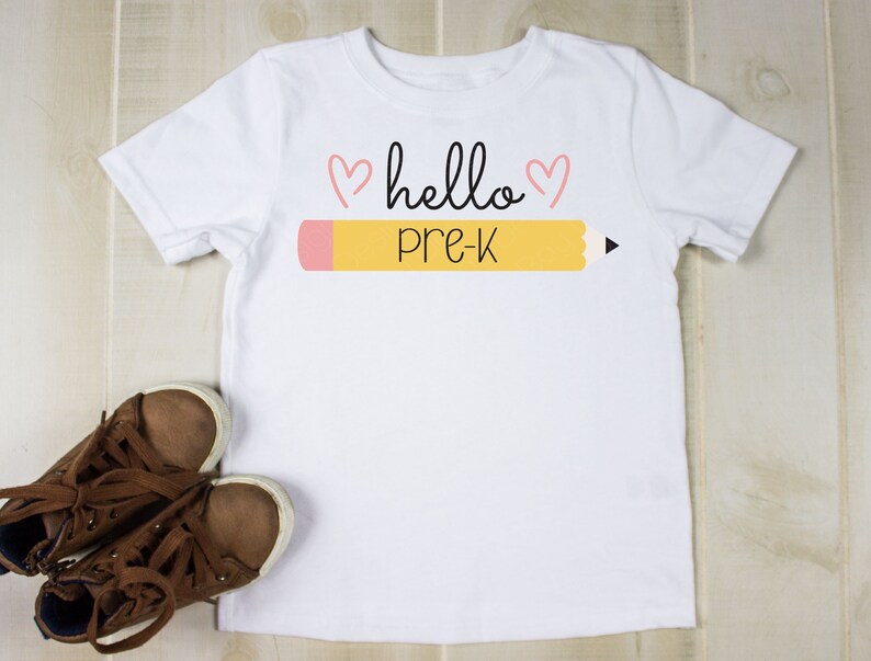 Hello Pre-k Pencil Back to School SVG First Day of School - Etsy