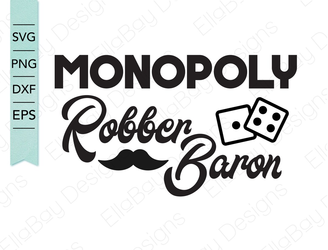 Monopoly Robber Baron SVG Design / Board Game Cut File - Etsy