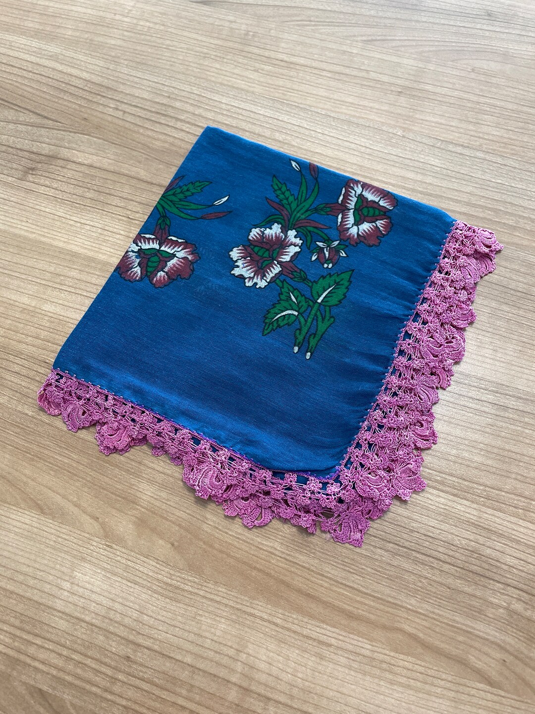 Turkish Traditional Oya Lace Blue Scarf - Etsy