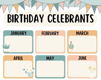 Colourful Classroom Birthday Poster - Etsy