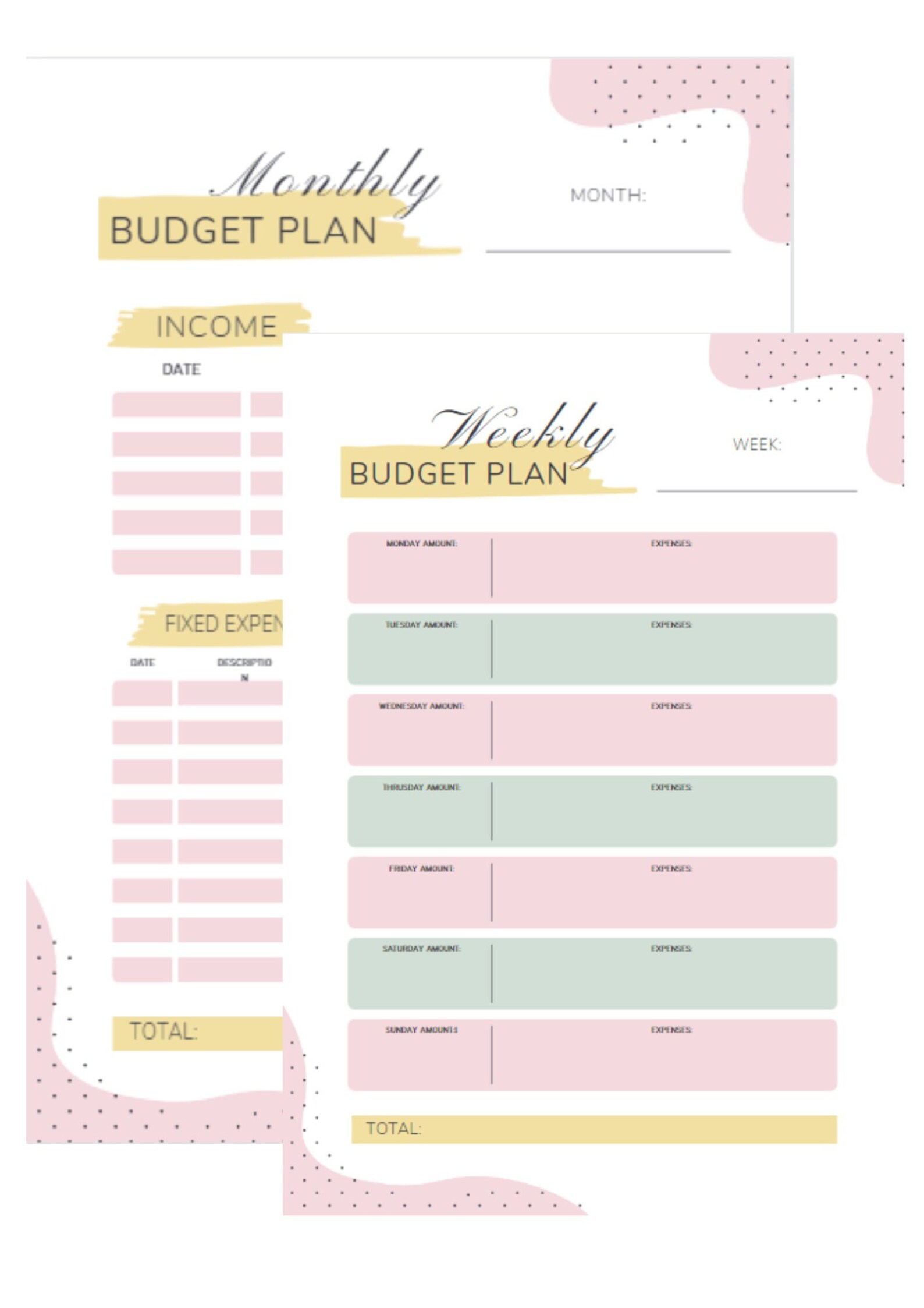 Simple Budget Planner Digital Download - Etsy