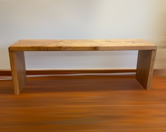 Solid 3 Thick Maple Bench With Modern Metal Legs Sturdy Bench Entryway ...