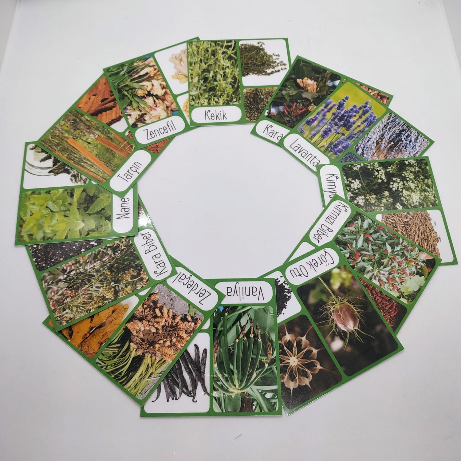 Herbs and Spices Montessori Cards, Nomenclature Flash 3 Parts ...