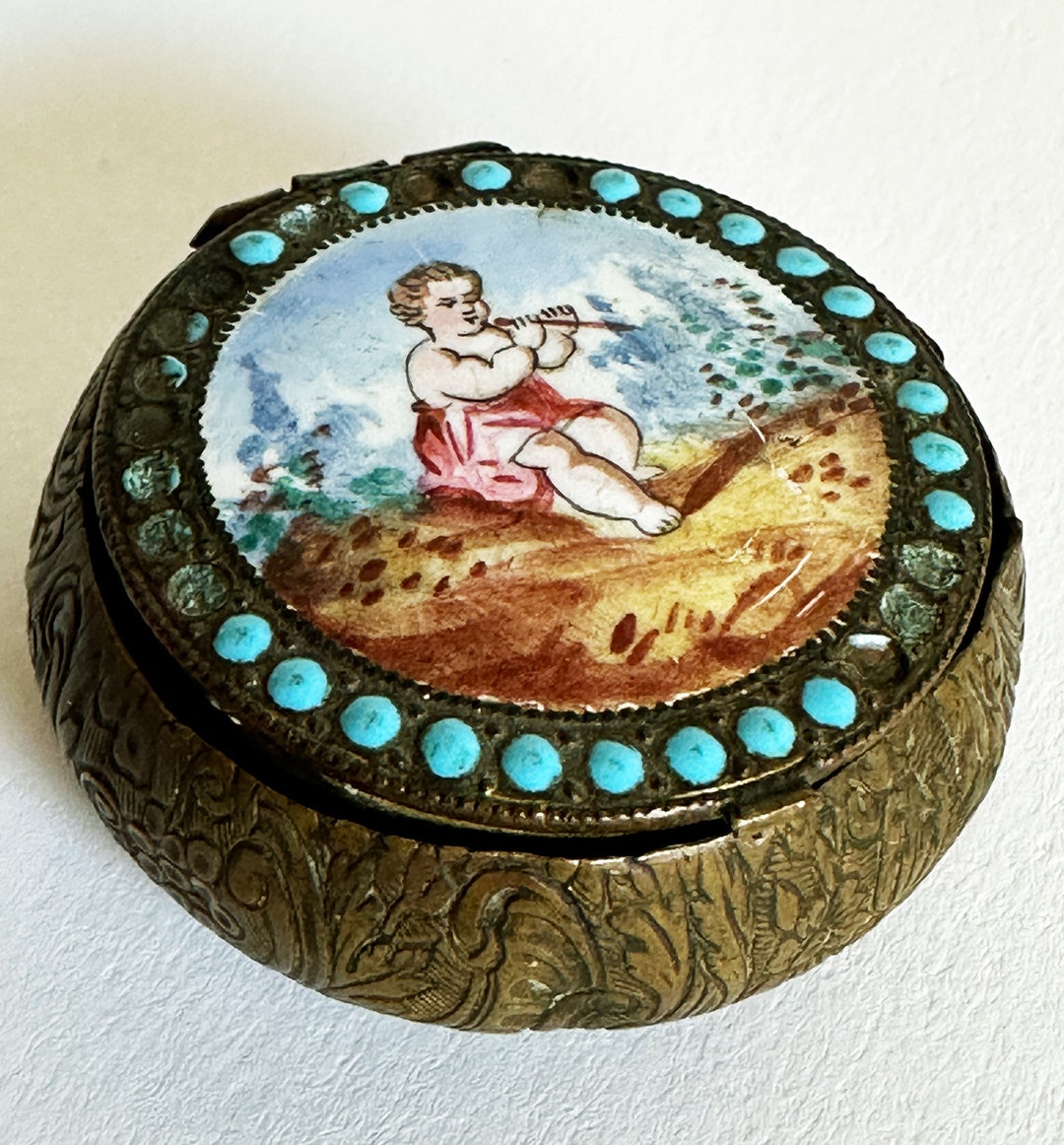 Miniature Antique Hand Painted Snuff-box - Etsy
