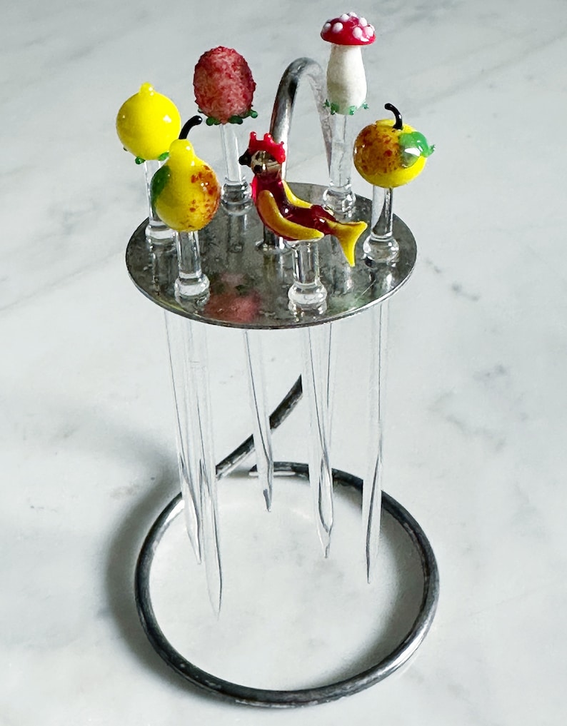 Vintage Glass Cocktail Swivel Sticks, Hand Made 1950s Germany - Etsy