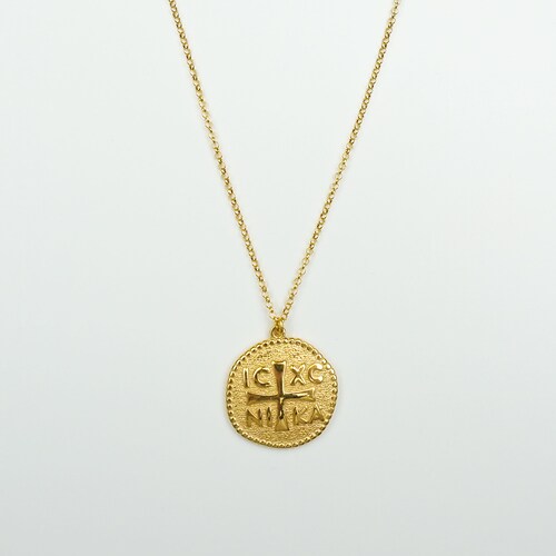 Greek Byzantine Orthodox Cross in Gold Plated Sterling Silver - Etsy