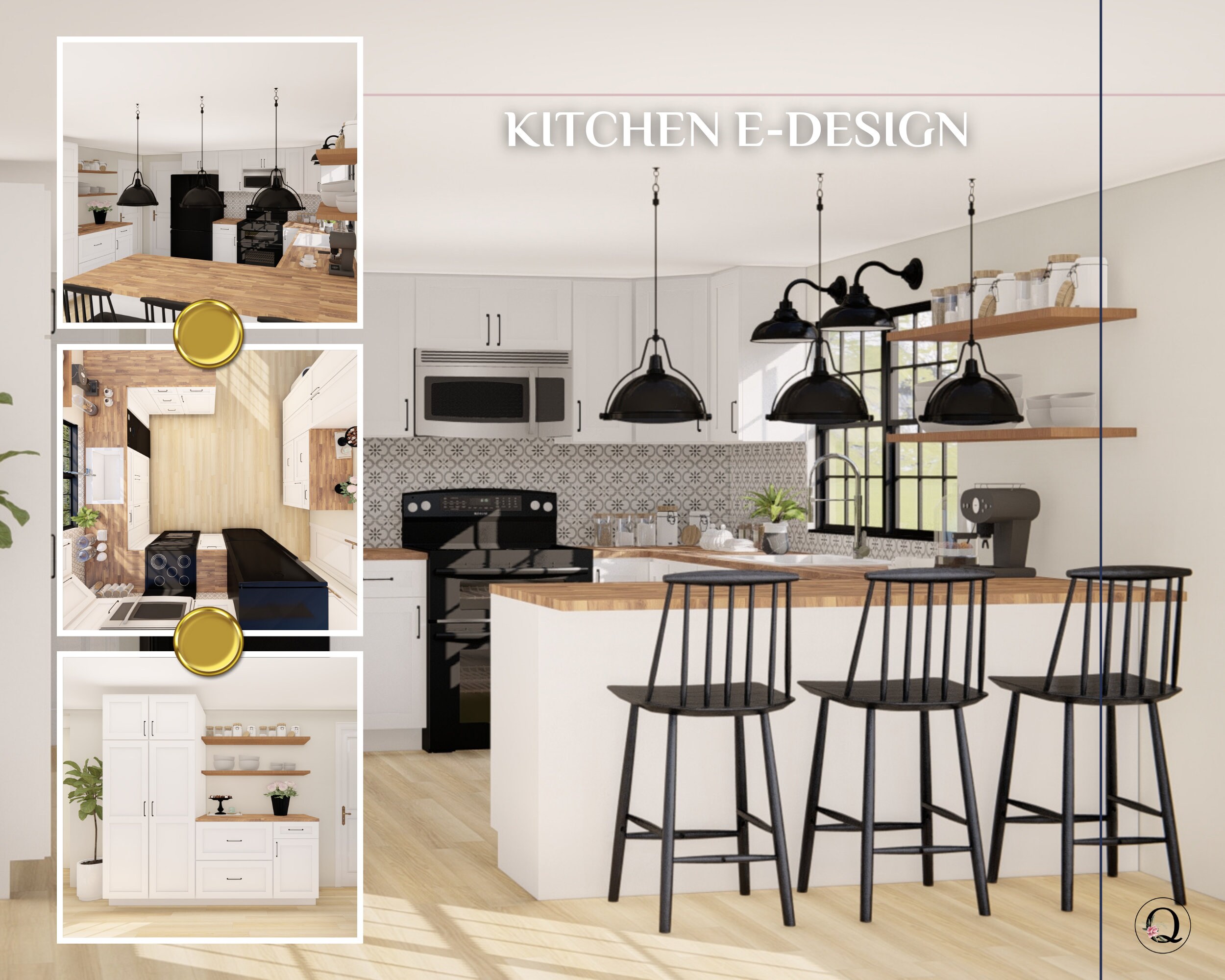 Custom Kitchen Design, Online Interior Design, Virtual Interior Design ...