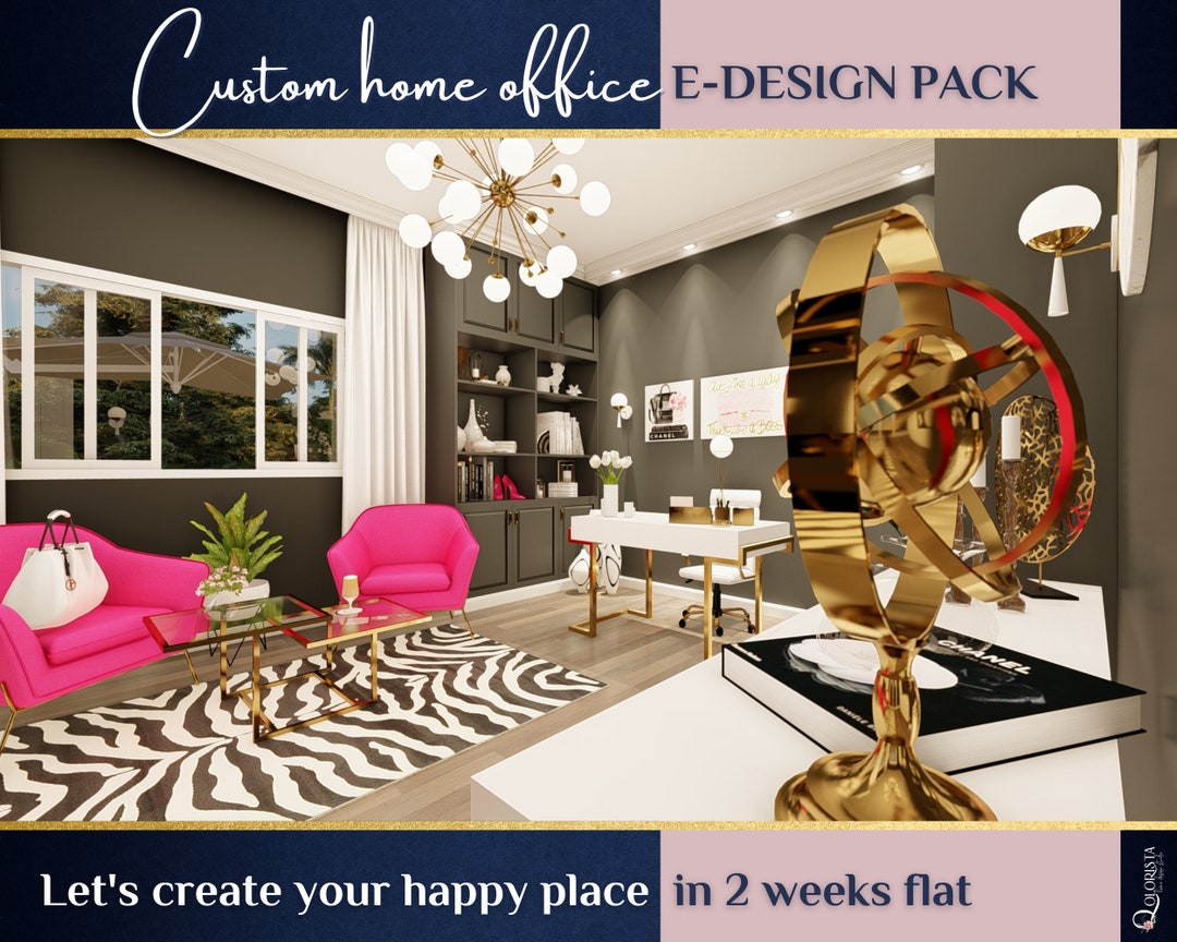 Custom Home Office Edesign, Online Interior Design, Virtual Interior ...