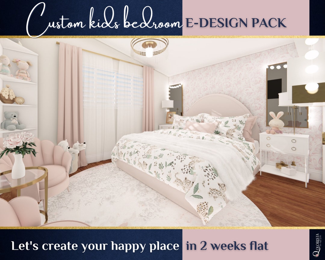 Custom Kids Bedroom Design, Online Interior Design, Virtual Interior ...