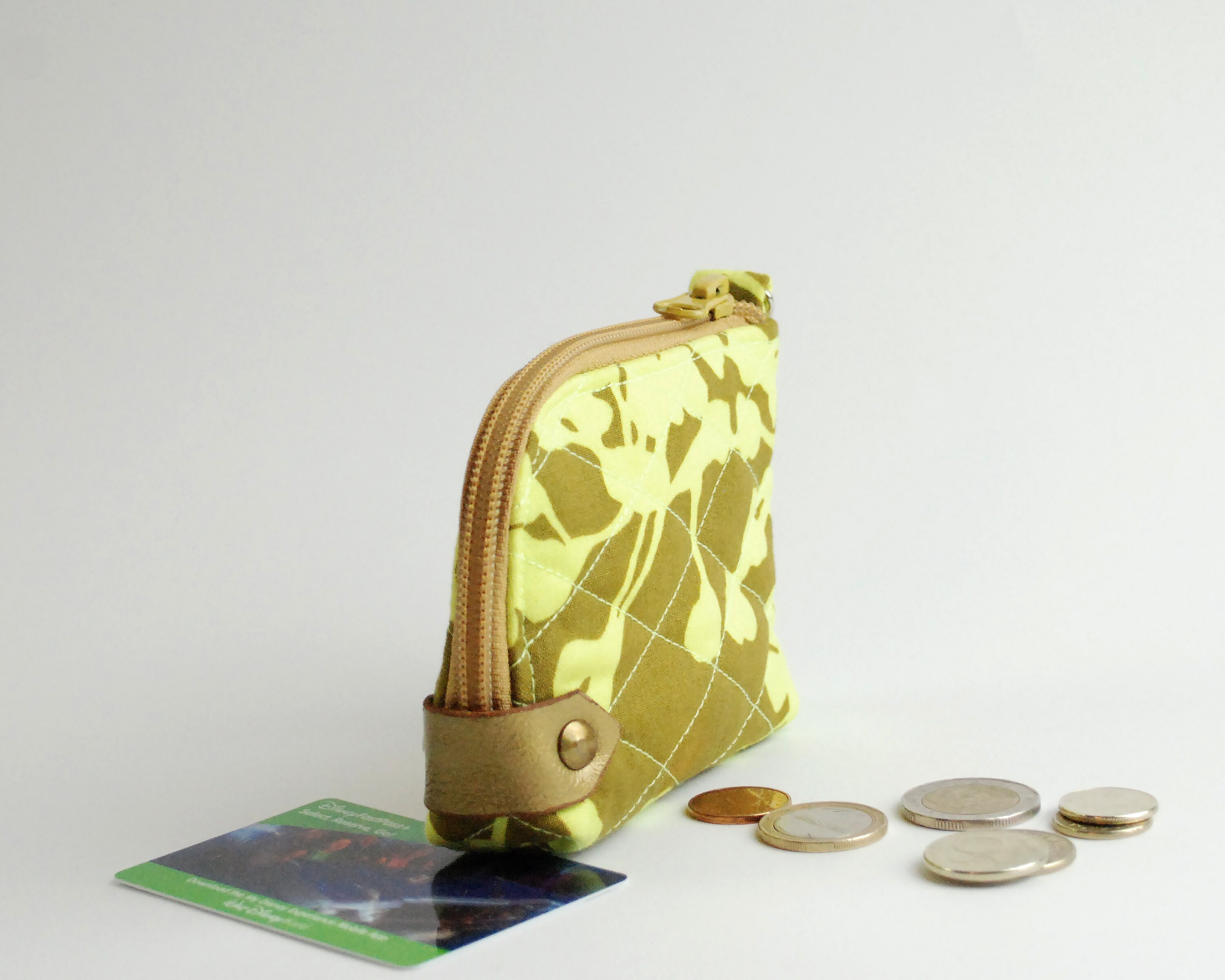 Small Coin Purse 5x3.5x1, Small Zipper Fabric Pouch, Quilted Purse With ...