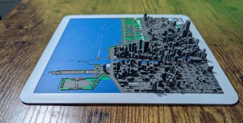 Custom 3D Printed City Street Map: Personalized Wall Art - Etsy