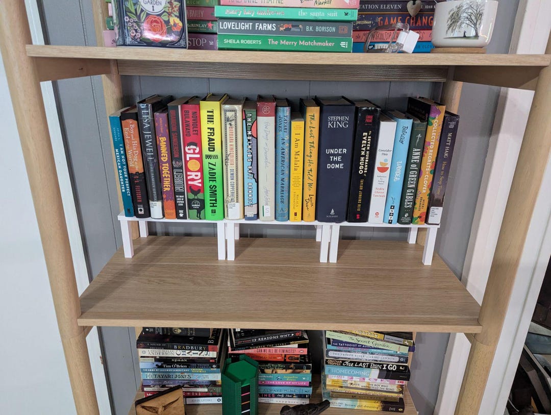Custom Bookshelf Riser | Space Saving Display Shelf - Etsy