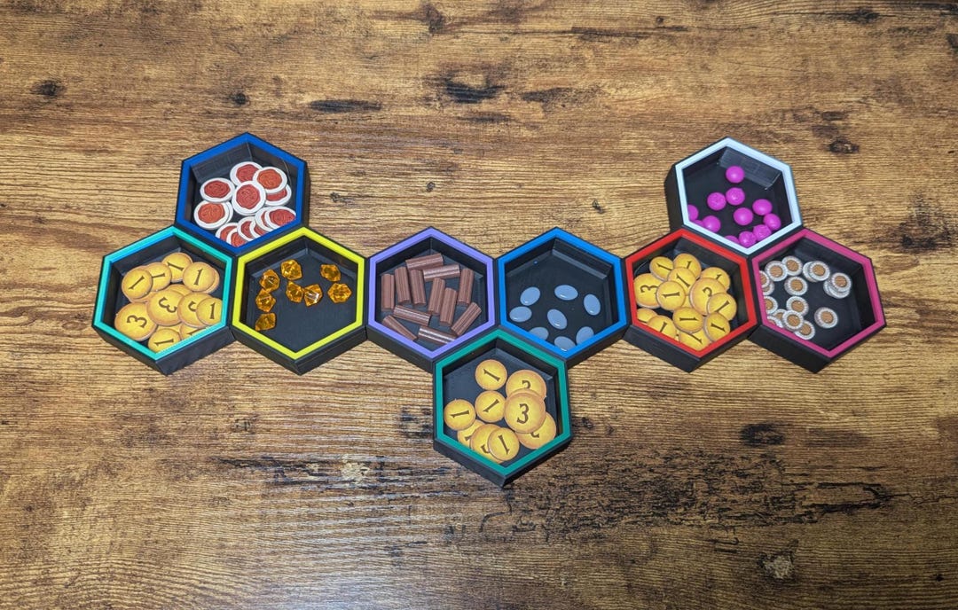 Magnetic Board Game Token Trays With Lids - Customizable Colors - Etsy
