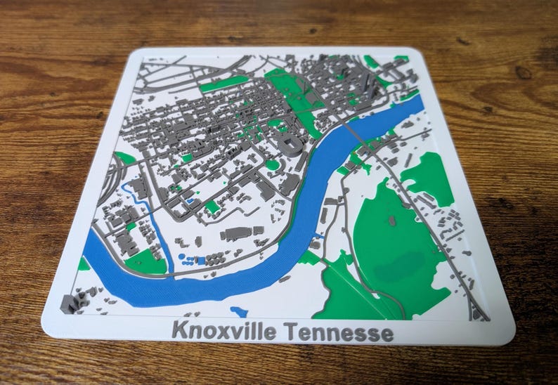 Custom 3D Printed City Street Map: Personalized Wall Art - Etsy